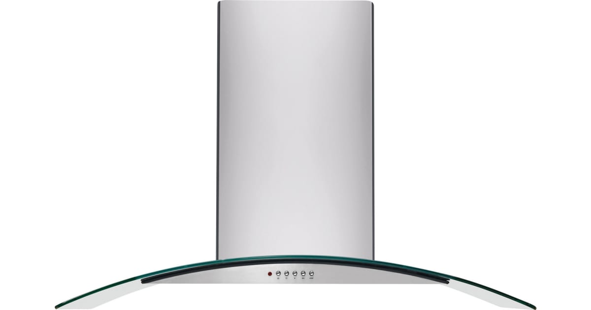Frigidaire FHWC3660LS 400 CFM 36 Inch Wide Glass Canopy Wall Mounted ...