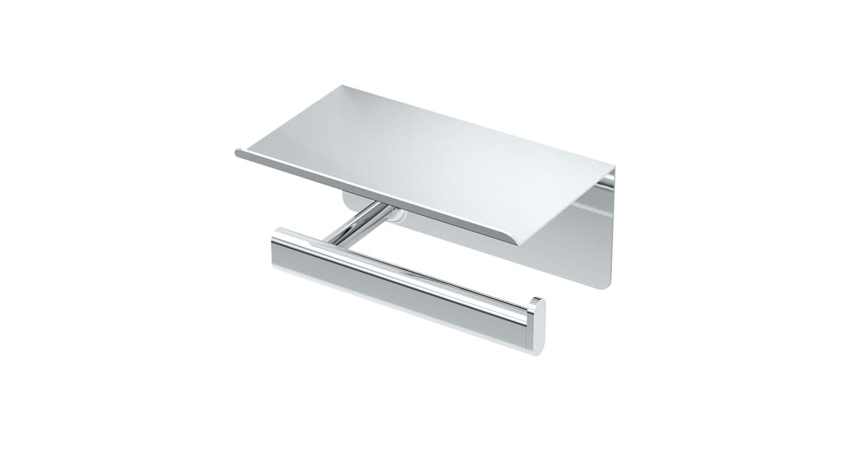 Gatco 1422 Elevate Wall Mounted Euro Toilet Paper Holder with Shelf | Build.com