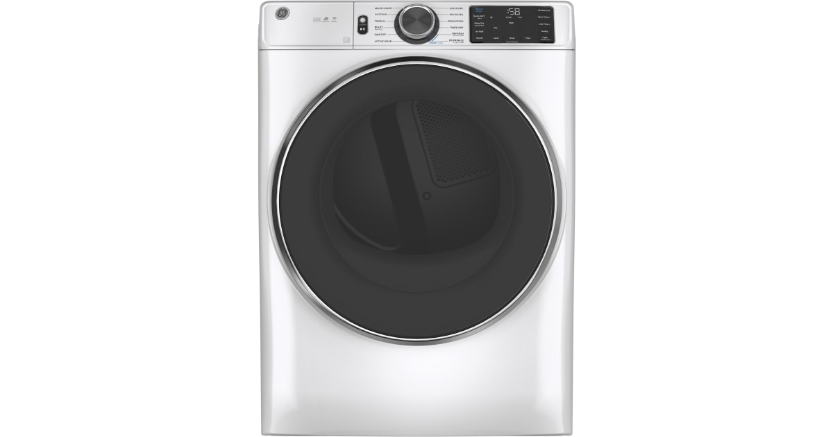 GE GFD65ESSNWW 28 Inch Wide 7.8 Cu Ft. Energy Star Rated Electric Dryer ...