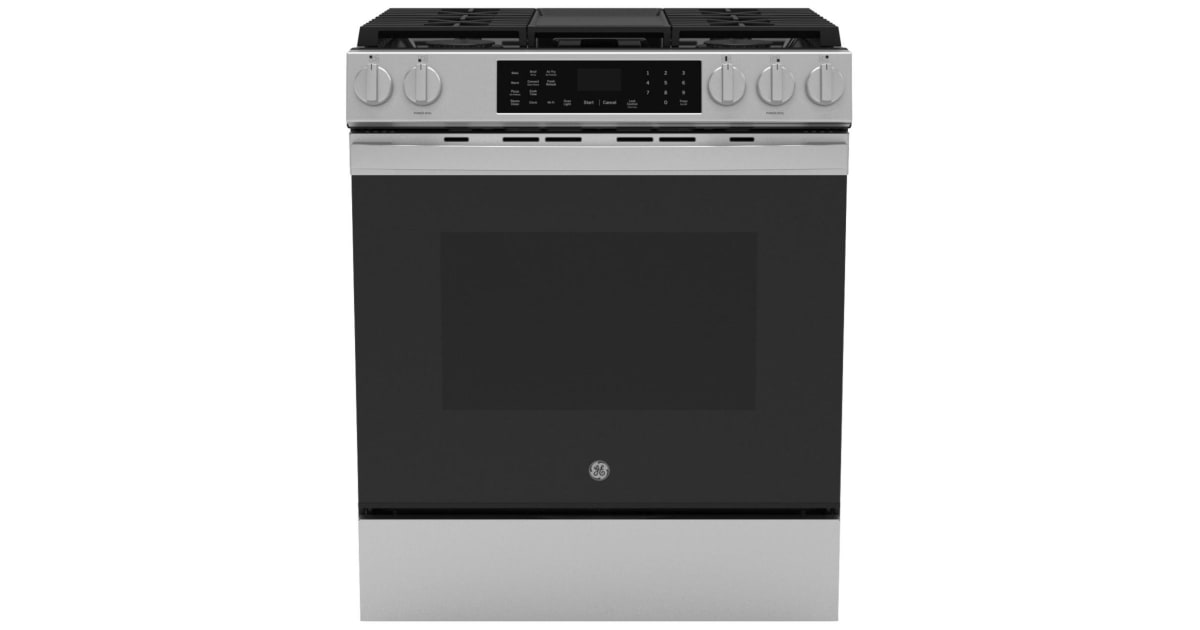 GE GGS600AVFS 30 Inch Wide 5.3 Cu. Ft. Slide In Fingerprint Resistant ...