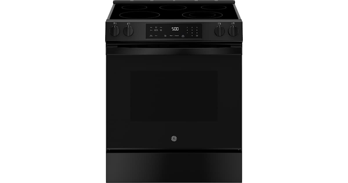 GE GRS500PVBB 30 Inch Wide 5.3 Cu. Ft. Slide In Electric Range with ...