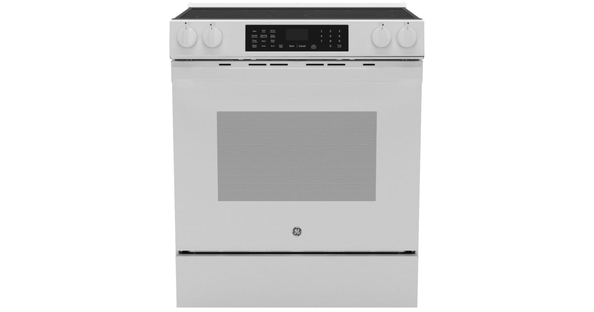 GE GRS600AVWW 30 Inch Wide 5.3 Cu. Ft. Slide In Electric Range with ...