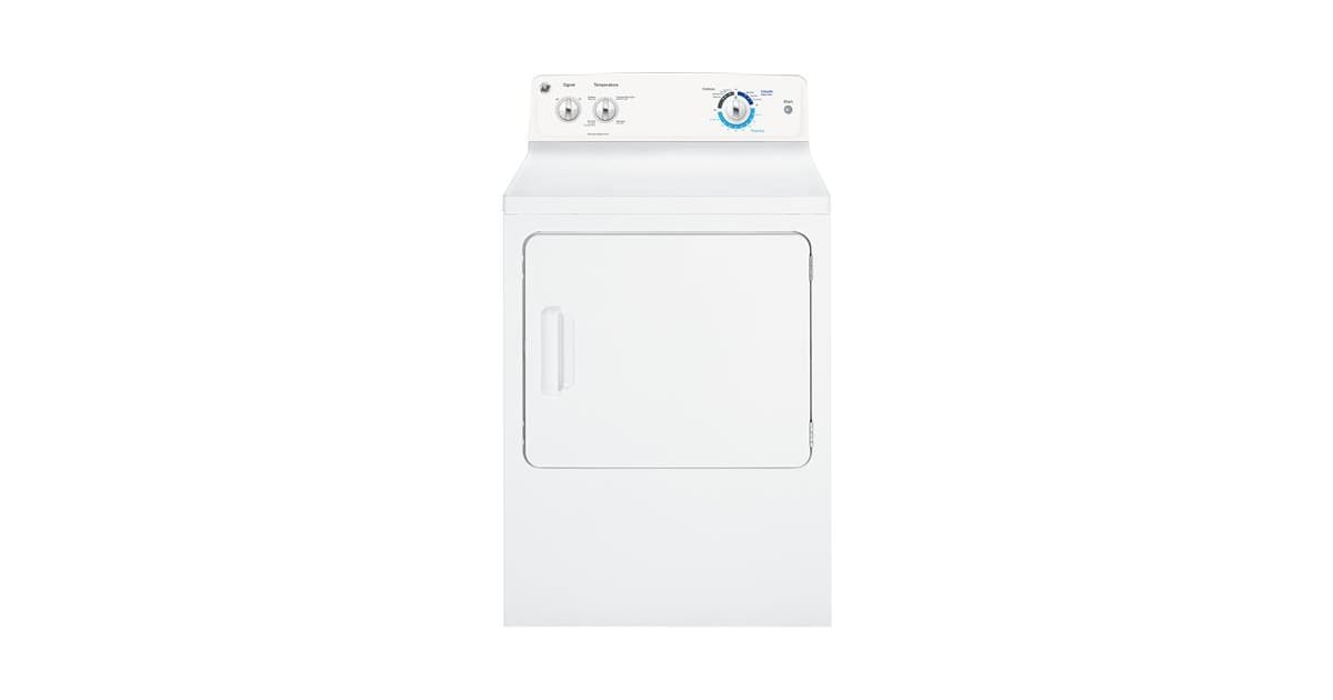 GE GTX18GSSJWW 27 Inch Wide 6 Cu. Ft. Gas Dryer with Dura Drum Interior ...