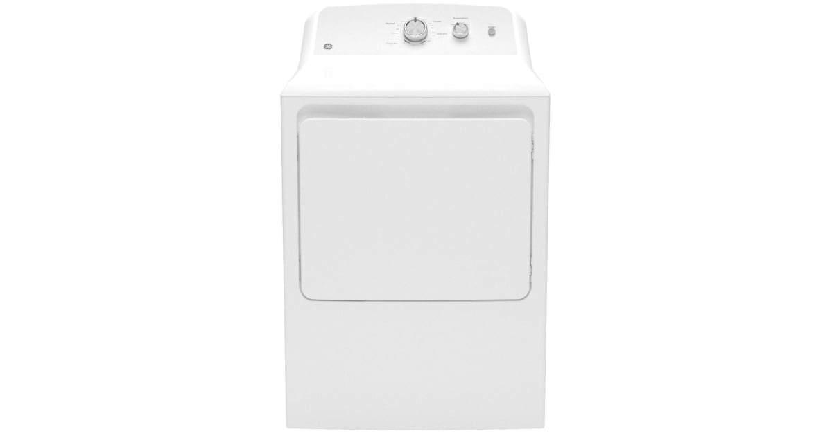 GE GTX38GASWWS 27 Inch Wide 6.2 Cu. Ft. Gas Dryer with Knob Controls ...