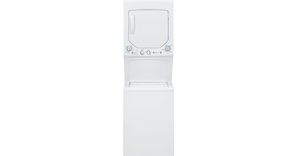 GE GUD24GSSMWW 24 Inch Wide Laundry Center with 2.3 Cu. Ft. Washer and ...