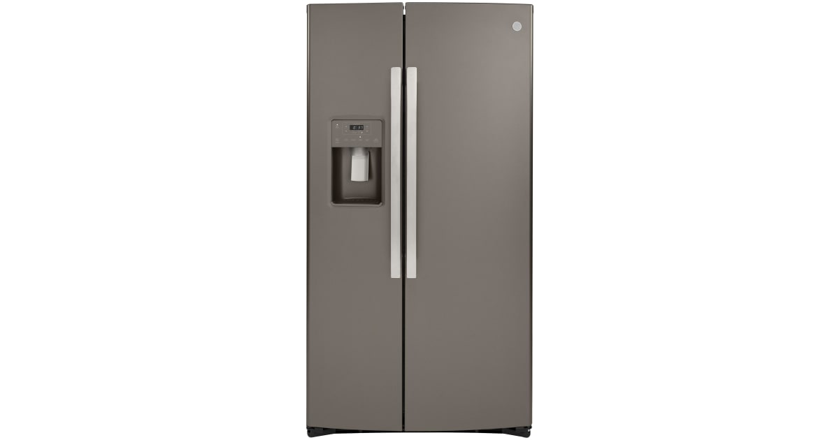 GE GZS22IMNES 36 Inch Wide 21.8 Cu. Ft. Fingerprint Resistant Side By ...