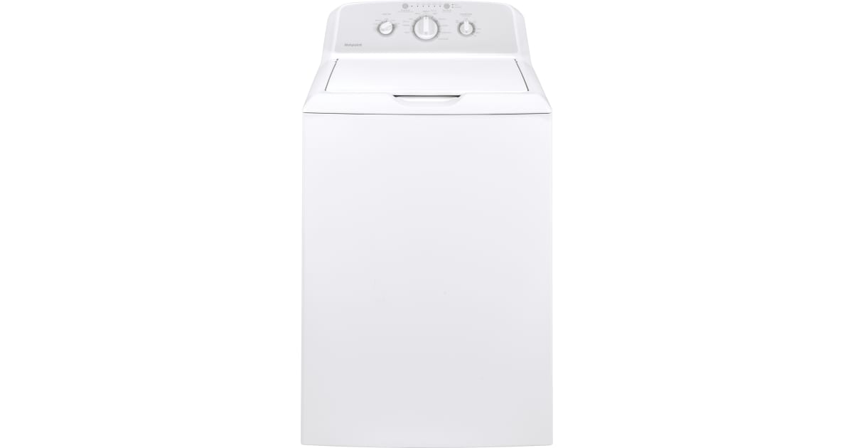 GE HTW240ASKWS Hotpoint 27 Inch Wide 3.8 Cu Ft. Top Loading Washing ...