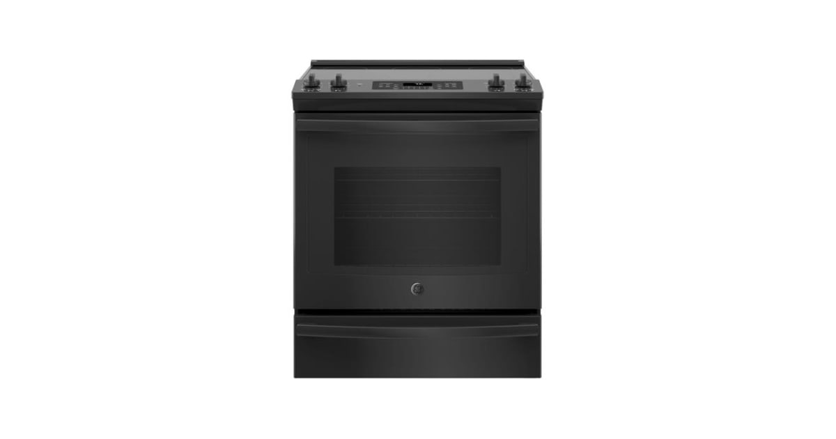 GE JS760DLBB 30 Inch Wide 5.3 Cu. Ft. Slide In Electric Range with ...
