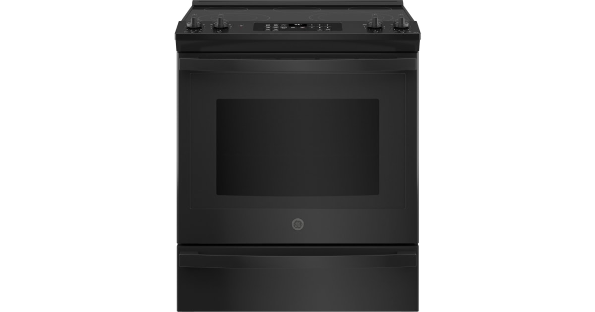 GE JS760DPBB 30 Inch Wide 5.3 Cu. Ft. Slide In Electric Range with ...