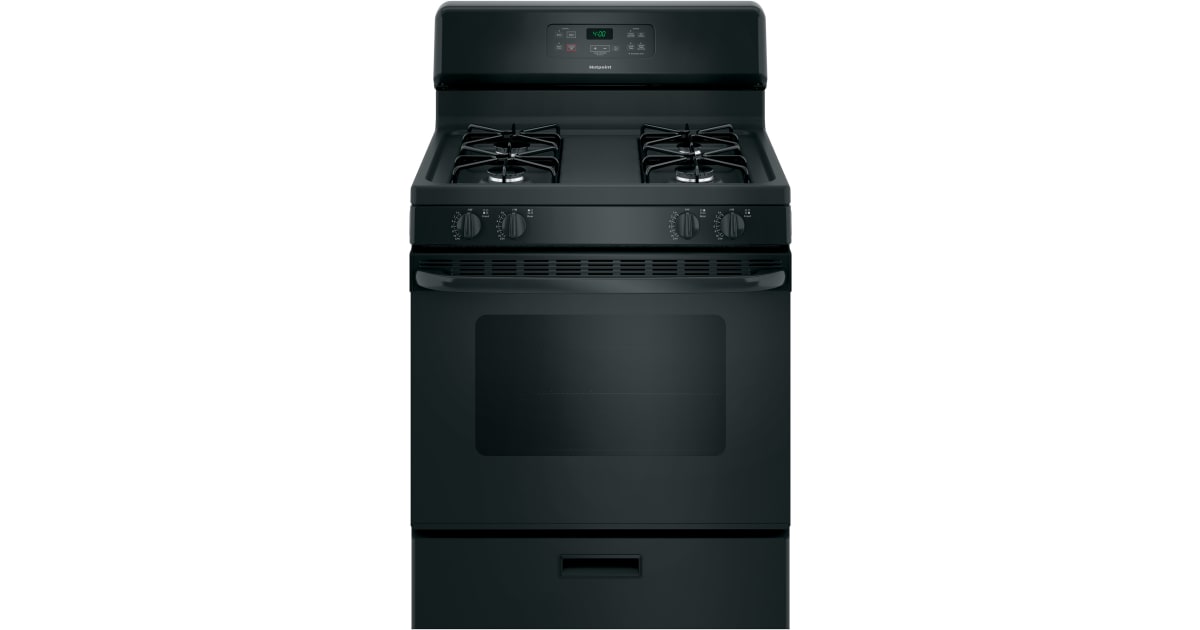 GE RGBS400DMBB Hotpoint 30 Inch Wide 4.8 Cu. Ft. Free Standing Gas ...