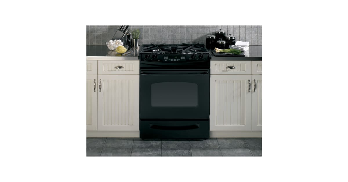 GE JGSP42DETBB 30" Slide-In Gas Range with Self Clean Oven and ...