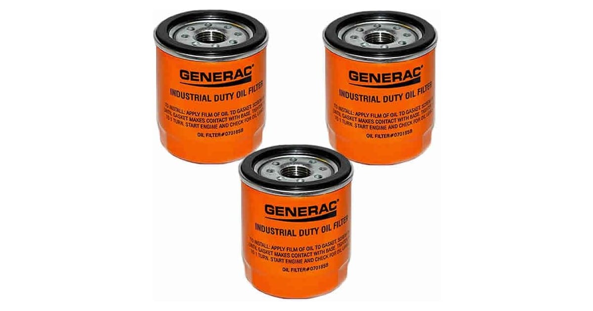 Generac 0K07020SRV 75mm Oil Filter (Orange) - 3-Pack | Ferguson Home