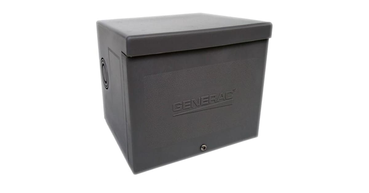 Generac 6337 30-Amp (4-Prong 125 / 250V) Raintight Non-Metallic Power ...