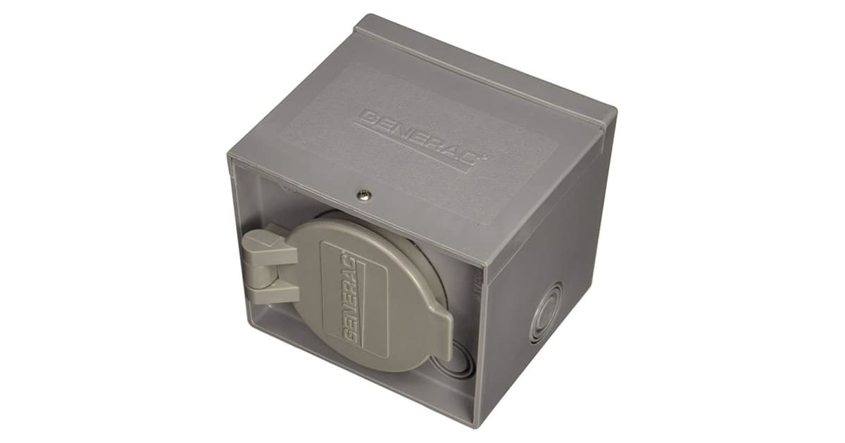 Generac 6340 30-Amp (4-Prong 125 / 250V) Raintight Non-Metallic Power ...