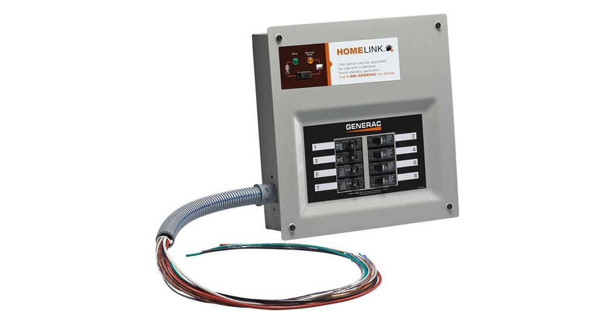 Generac 6852 30-Amp 240V Single-Phase Select Circuit Manual Transfer ...