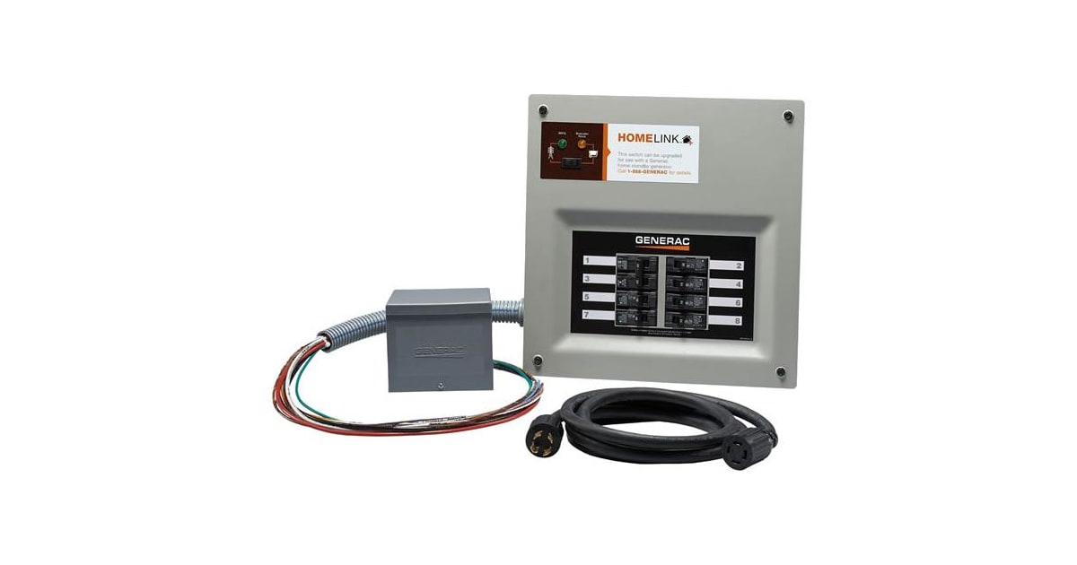 Generac 6853 30-Amp 240V Single-Phase Select Circuit Transfer System ...