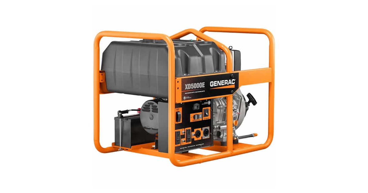Generac 6864 5,000 Watt (120 / 240V) Single-Phase Electric Button ...