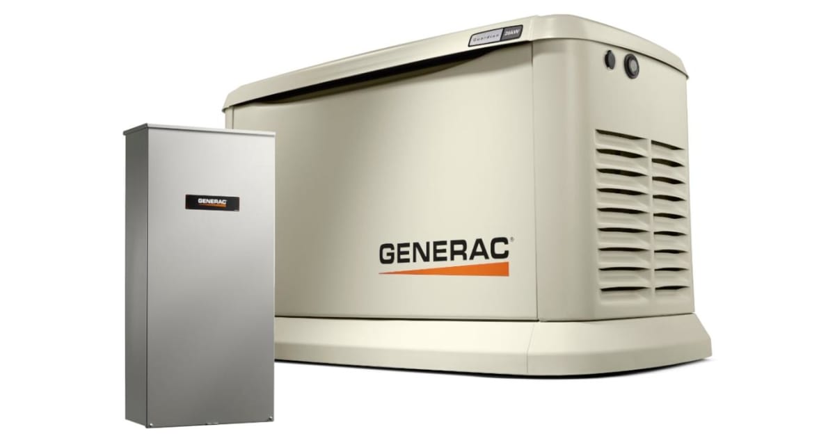 Generac 7291 Guardian Series 26 kW (120 / 240V) Single-Phase Air Cooled Multi-Fuel Standby ...