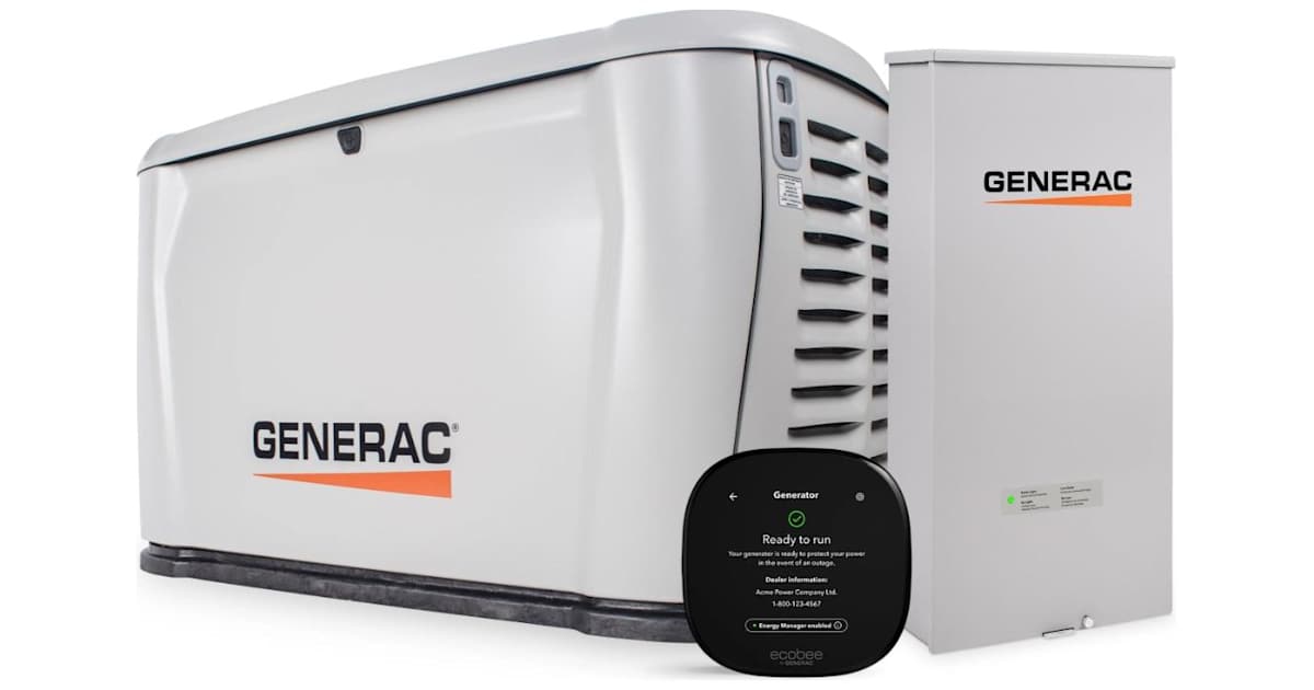 Generac 7329 28 kW (240 V) Single-Phase Air Cooled Multi-Fuel Standby ...