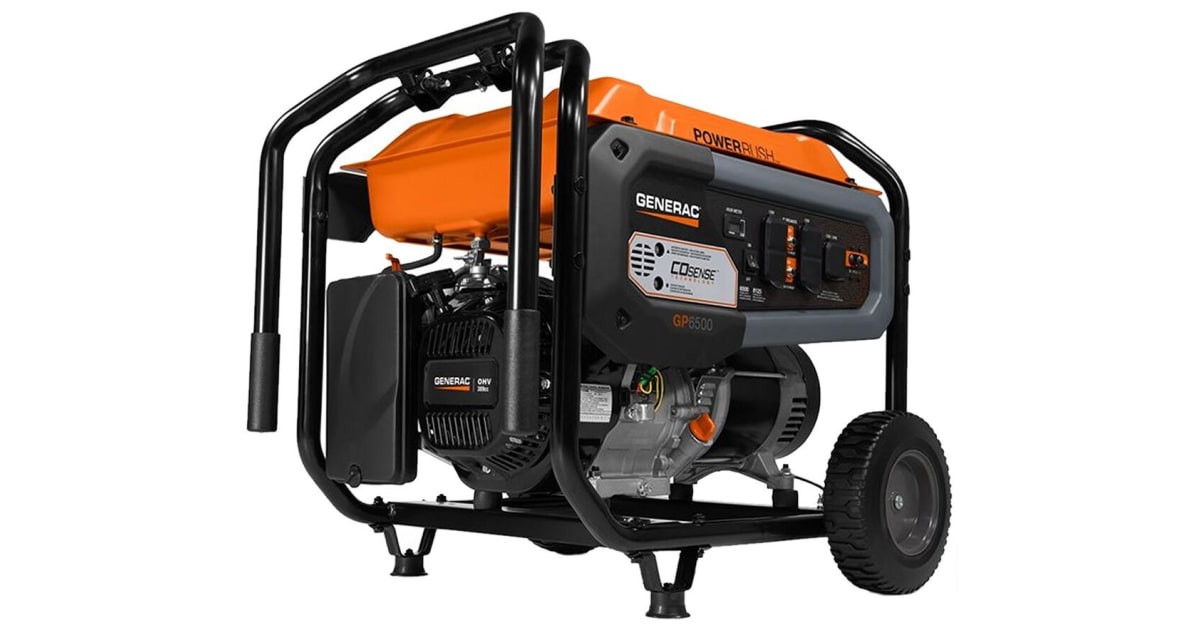 Generac 7683 GP Series 6,500-Watt (120 / 240V) Recoil Start Gasoline ...