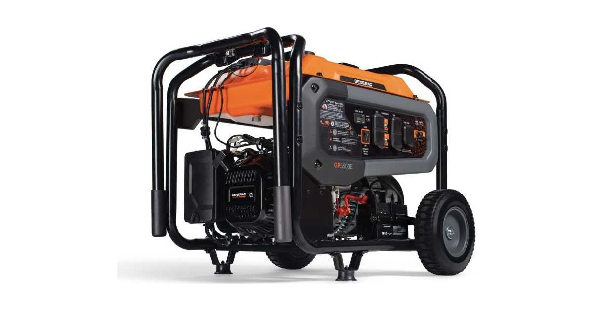 Generac 8150 GP Series 5,500 Watt Electric Button / Recoil Start ...