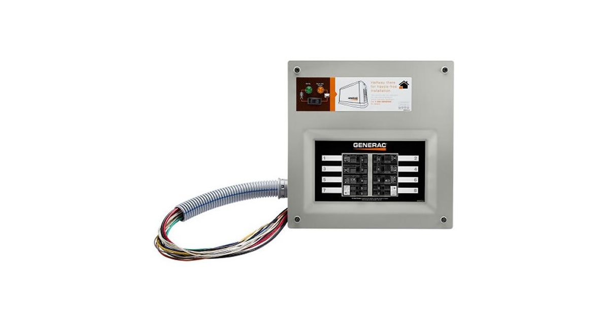 Generac 9854 50-Amp 240V Single-Phase Select Circuit Manual Transfer ...