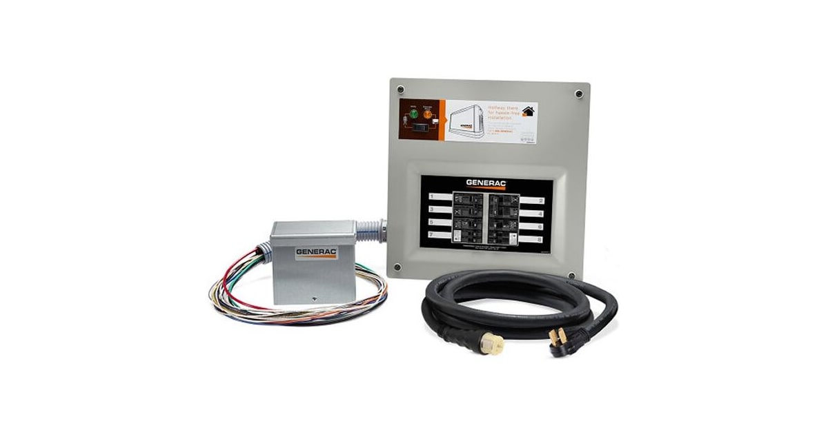 Generac 9855 50-Amp 240V Single-Phase Select Circuit Transfer System ...