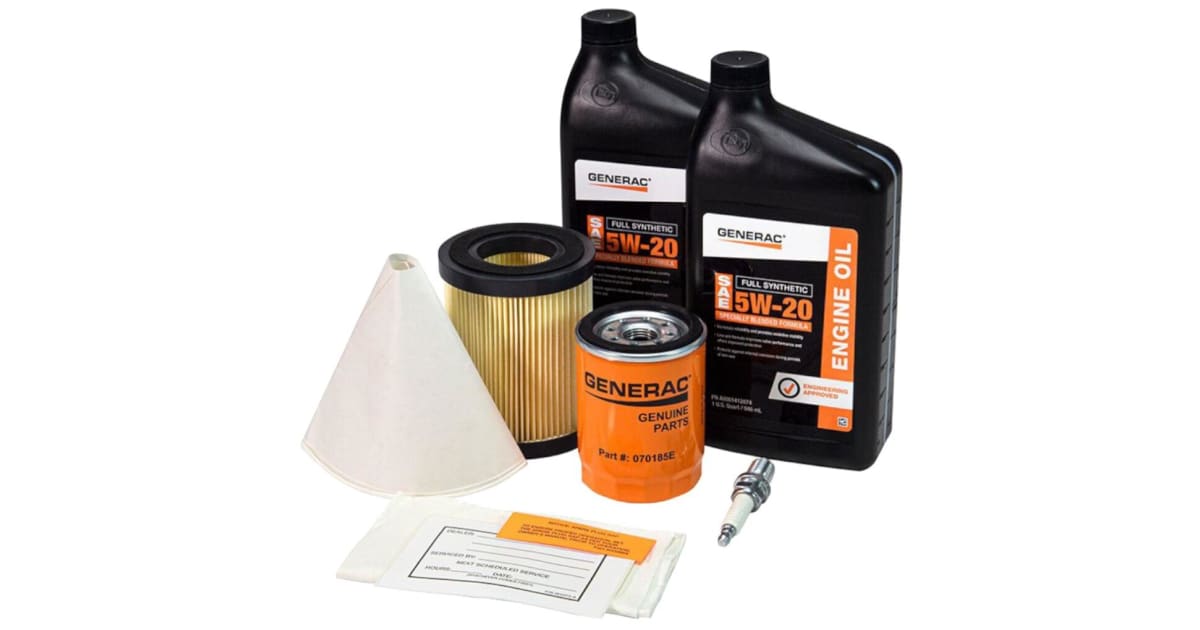 Generac A0002075313 Guardian Maintenance Kit with 5W-20 Synthetic Oil ...