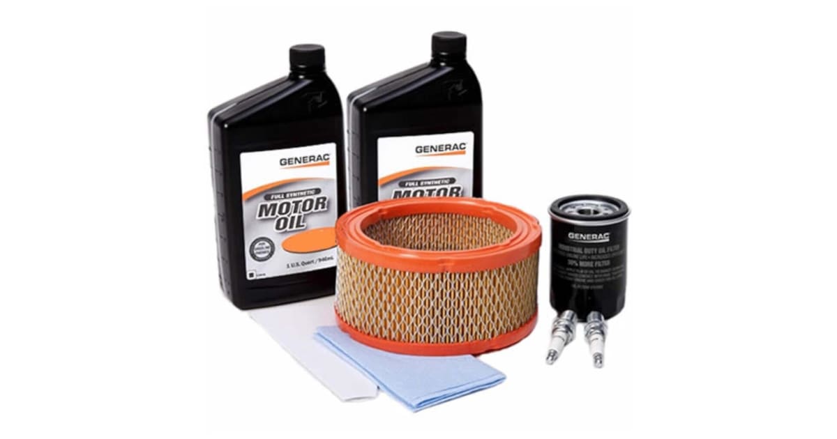 Generac A0002075499 Guardian Maintenance Kit with 5W-20 Synthetic Oil ...
