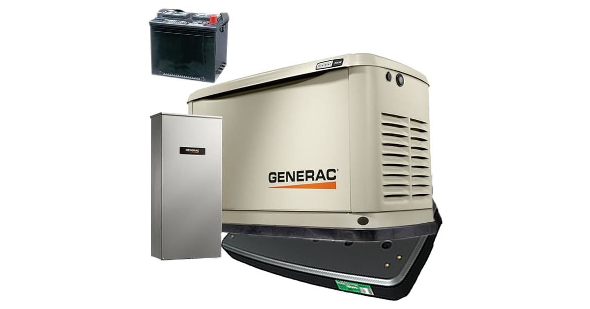 Generac EGD-70432KIT-QT8200 Guardian Series 22 kW (120 / 240V) Single ...