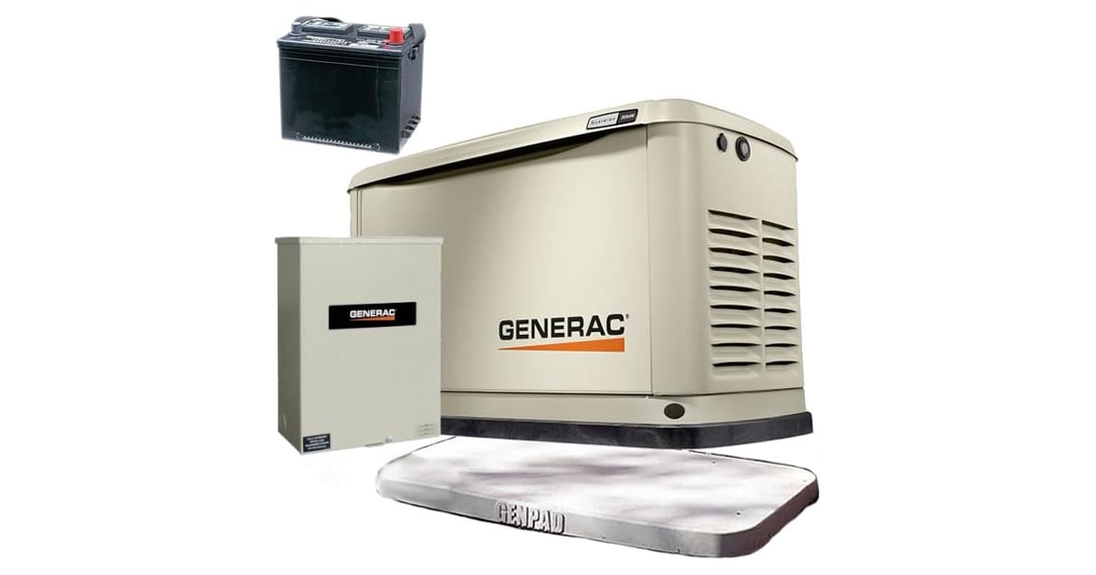 Generac EGD-7171-RXSW100A3-KIT Guardian Series 10 kW (120 / 240V ...