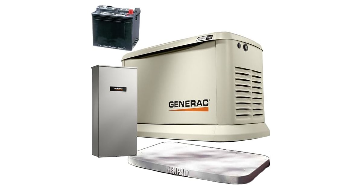 Generac EGD-7291-KIT Guardian Series 26 kW (120 / 240V) Single-Phase ...