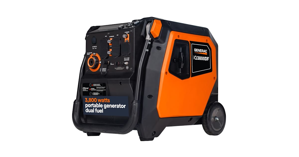Generac 8944 IQ Series 3,000 Watt (120V) Electric Button / Recoil Start ...