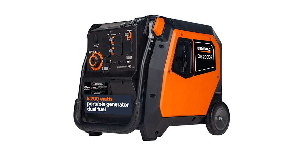 Generac 8945 IQ Series 3,900 Watt (120V) Electric Button / Recoil Start ...