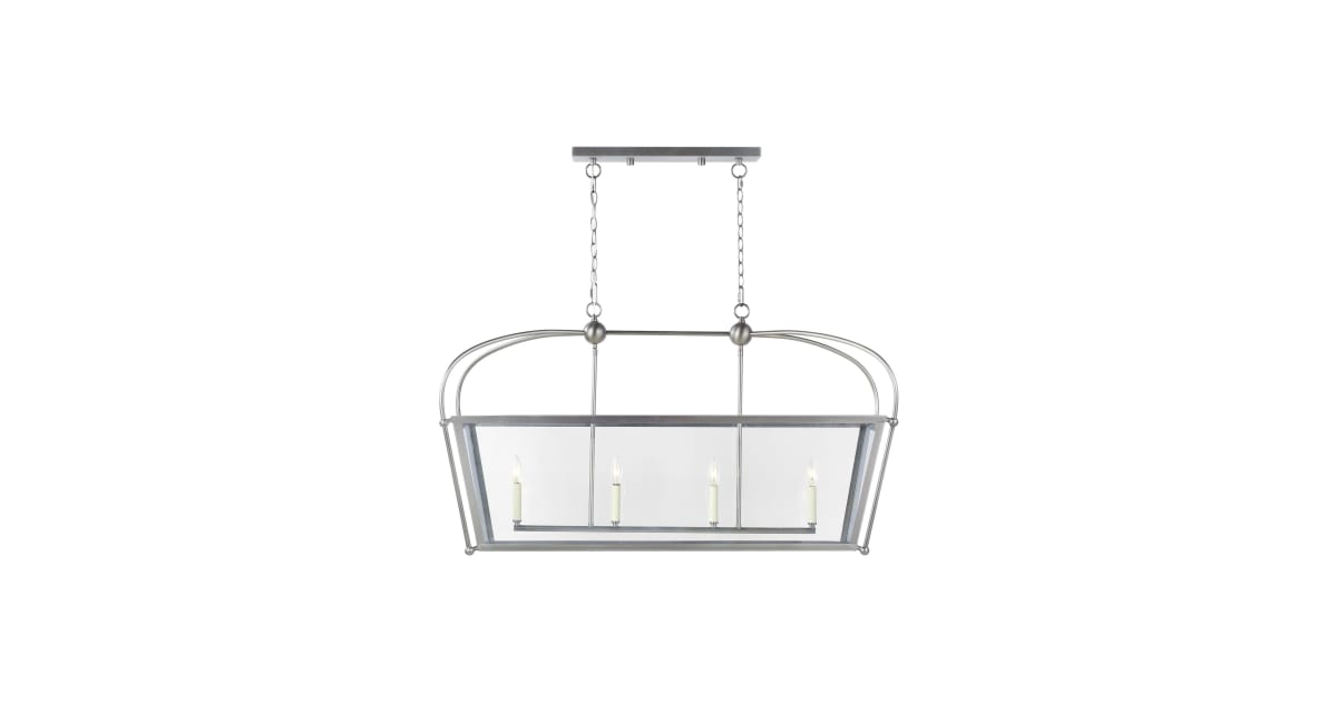 Generation Lighting 6691004-965 Charleston 4 Light 46" Wide Taper Candle Linear Chandelier ...