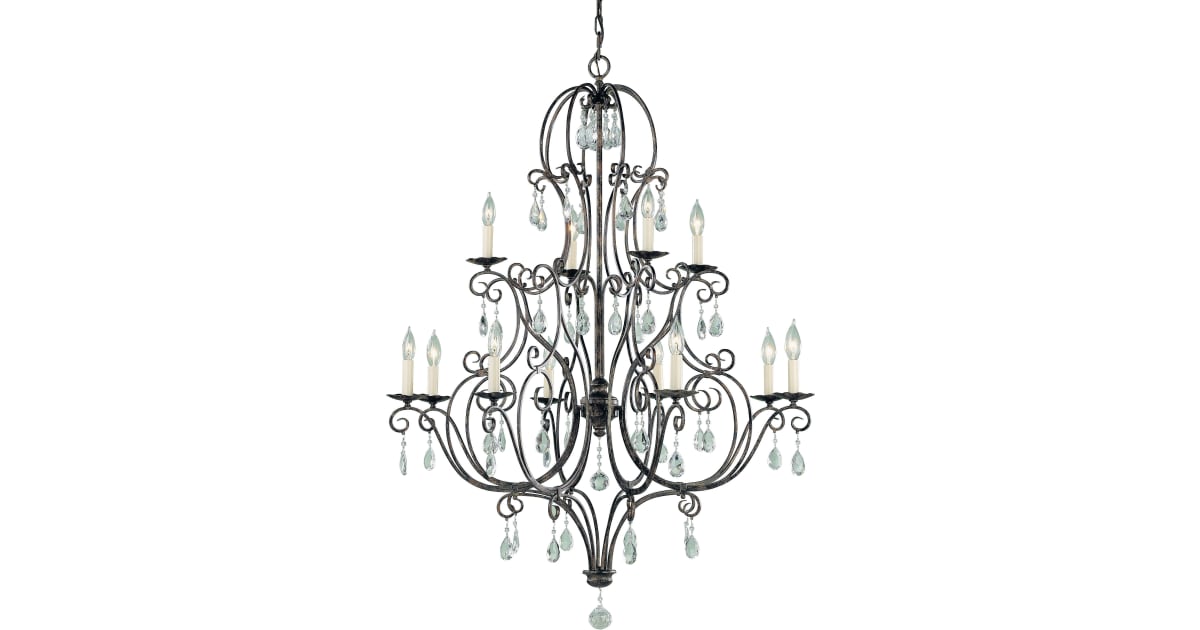 Generation Lighting F1938/8+4MBZ Chateau 12 Light 36" Wide Crystal ...