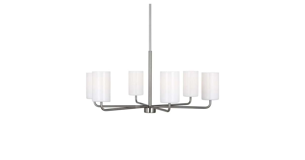 Generation Lighting GLC1026BS Rhett 6 Light 32" Wide Chandelier ...