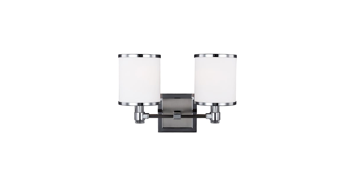 Generation Lighting VS23302SN/CH Prospect Park 2 Light 14" Wide Vanity ...