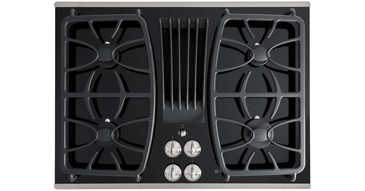 GE Profile PGP9830SRSS 30 Inch Wide 4 Burner Natural Gas Cooktop with ...