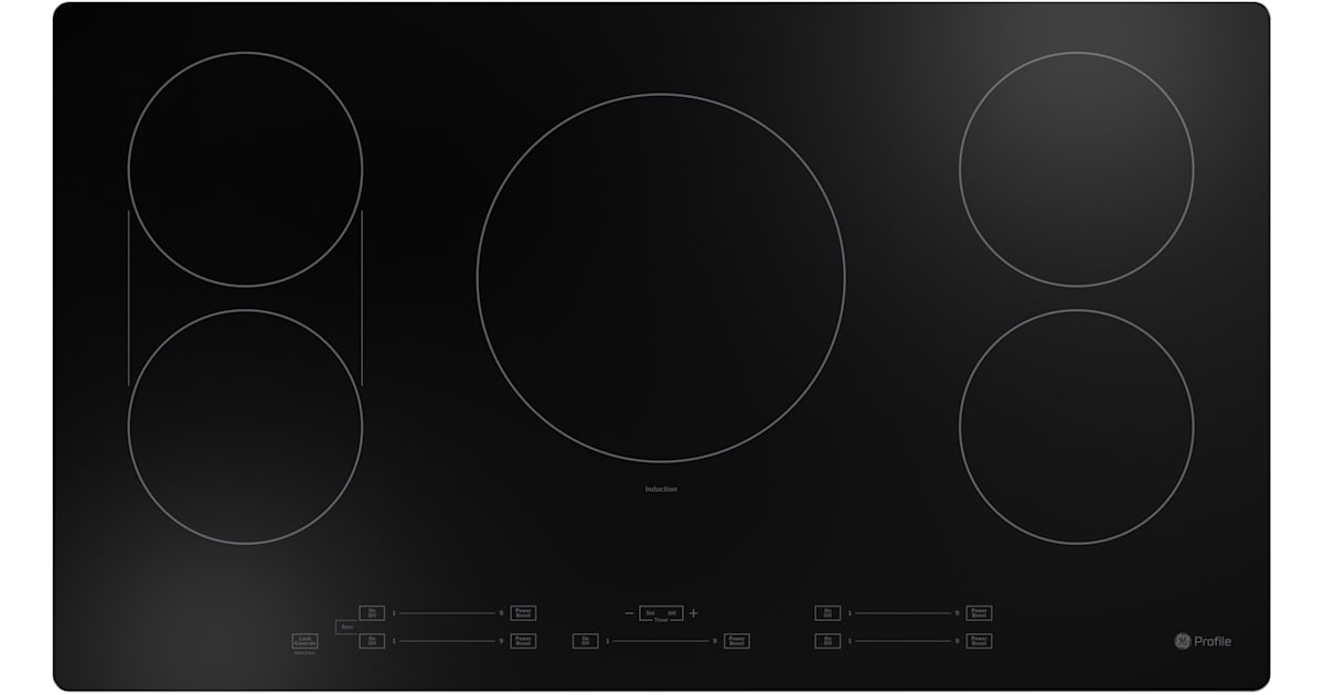 GE Profile PHP6036DWBB 36 Inch Wide 5 Burner Induction Cooktop ...