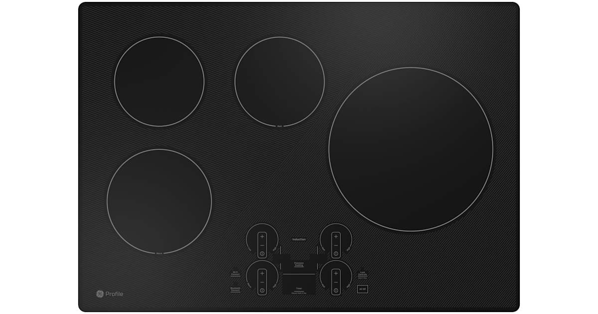 GE Profile PHP7030DTBB 30 Inch Wide 4 Burner Induction Cooktop with ...