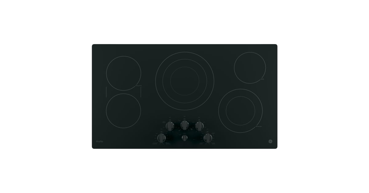 GE Profile PP7036DJBB 36 Inch Wide Built-In Electric Cooktop with ...