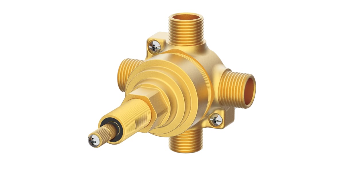 Gerber D130010BT Single Handle 1/2" 4-Port/3-Outlet Shower Diverter ...