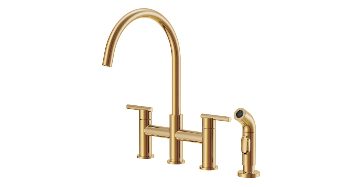 Gerber D424458BB Parma 1.75 GPM Deck Mounted Bridge Faucet with Side ...