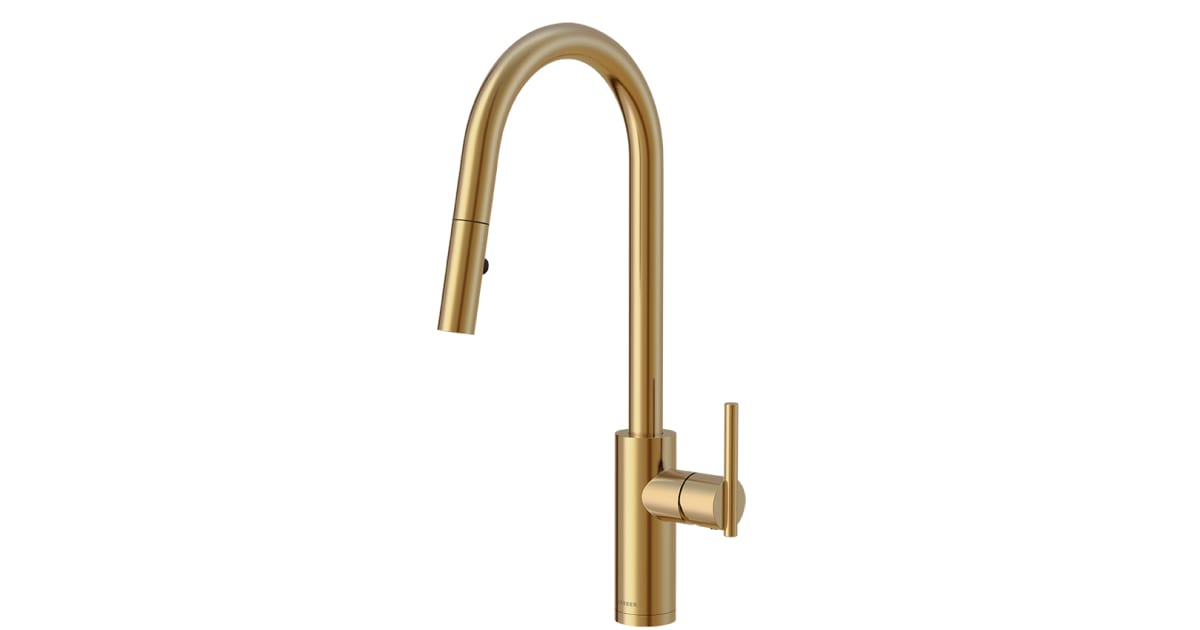 Gerber D454058BB Parma 1.75 GPM Single Hole Pull Down Kitchen Faucet ...