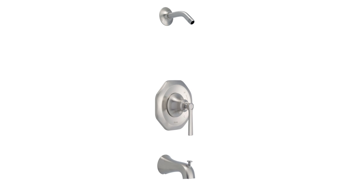 Gerber D500028LSBNTC Draper Tub and Shower Trim Package - Less Shower ...