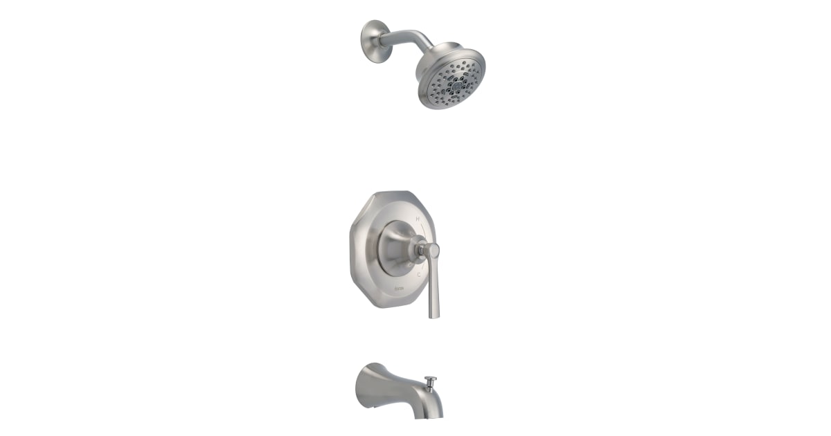 Gerber D501028BNTC Draper Tub and Shower Trim Package with 1.75 GPM ...