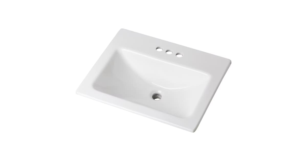 Gerber G0013894 Wicker Park Rectangular 4" Faucet Centers Self-Rimming ...