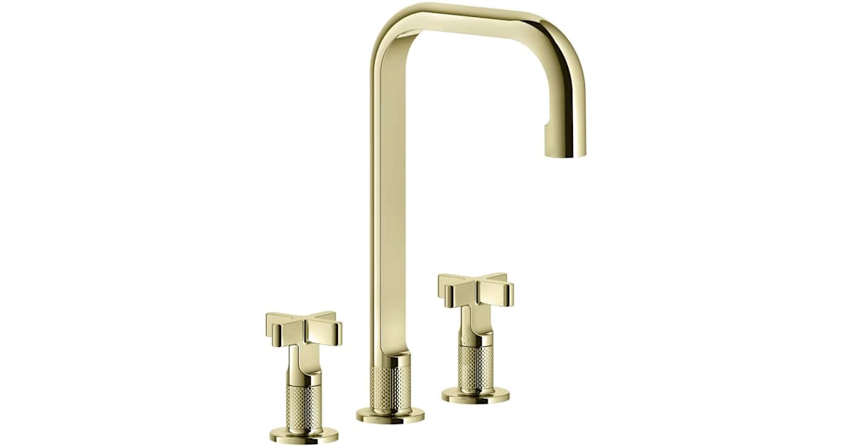 Gessi 58115-710 Inciso 1.2 GPM Tall Widespread Bathroom Faucet with Pop ...