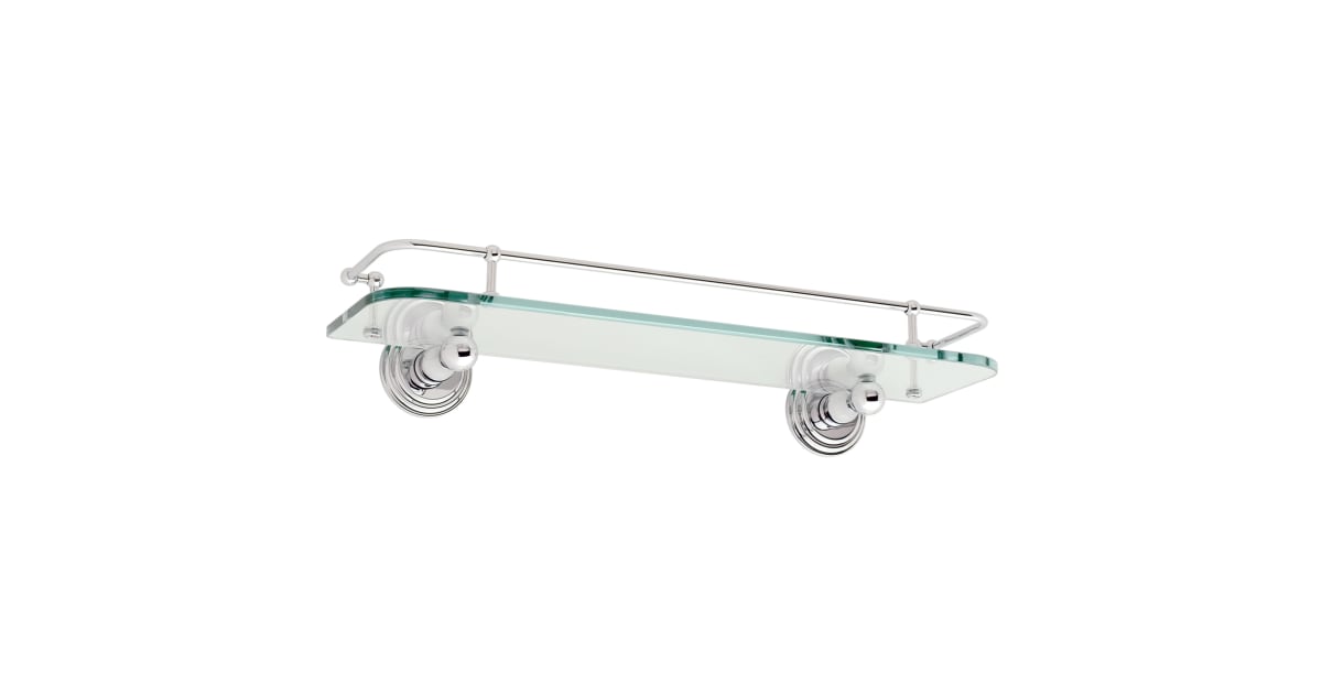 Ginger 1135T-24/PC Chelsea 24" Glass Shelf with Rail | Ferguson Home